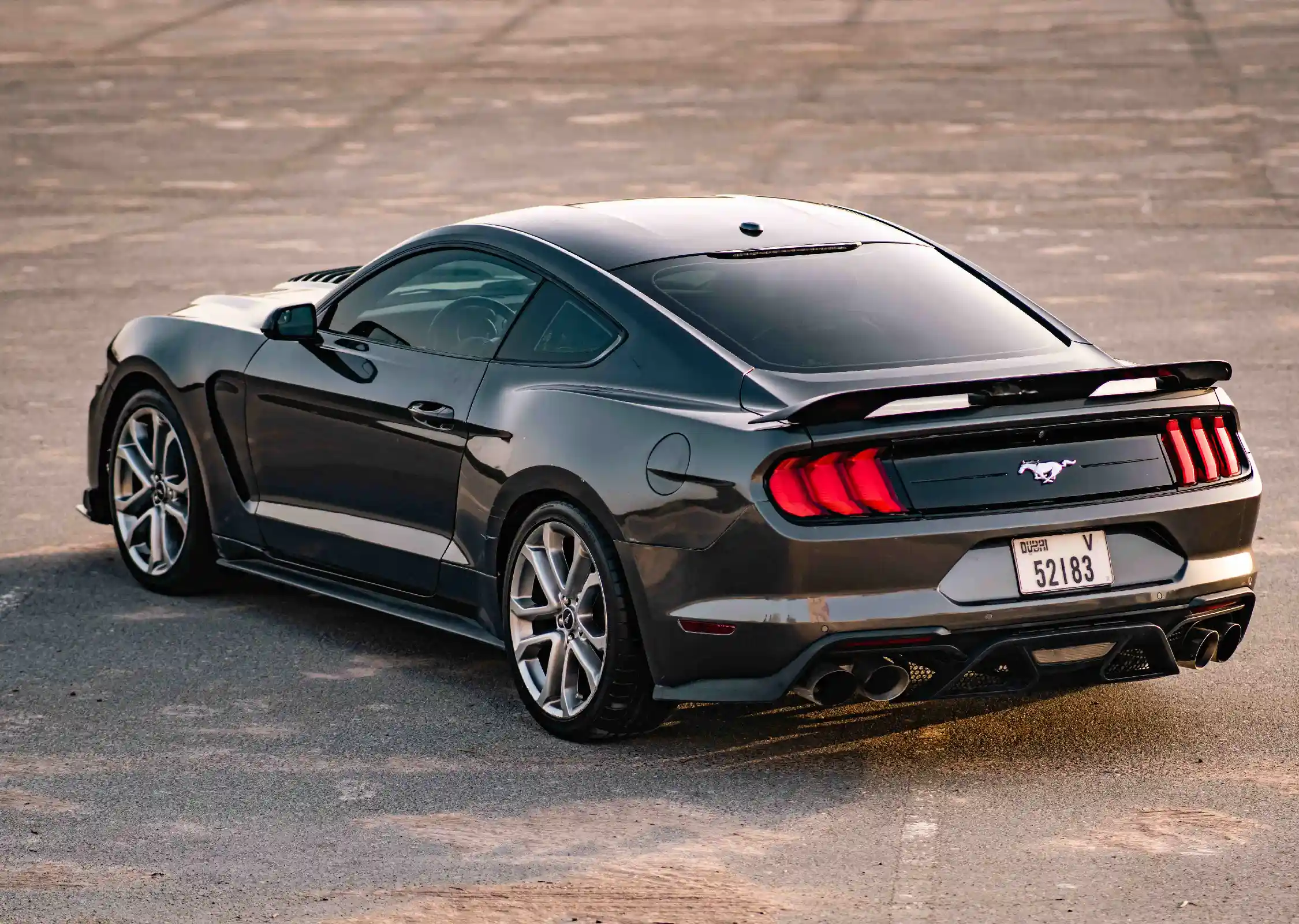 Rent Grey Ford Mustang in Dubai – Speedy Machine Car Rental